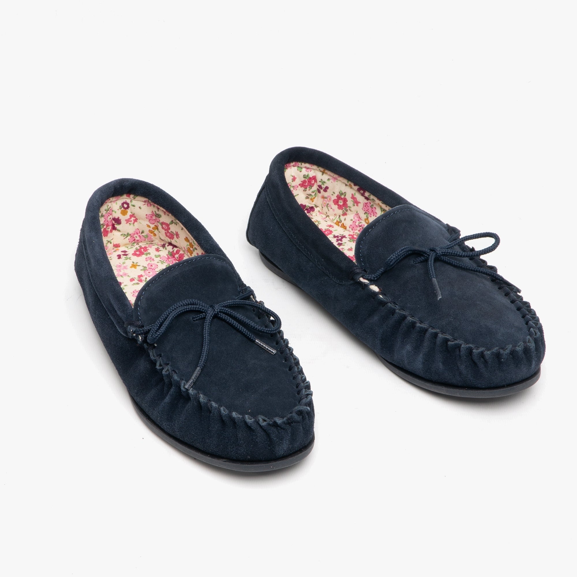 Mokkers LILY Womens Moccasin Slippers Navy | House Of Slippers