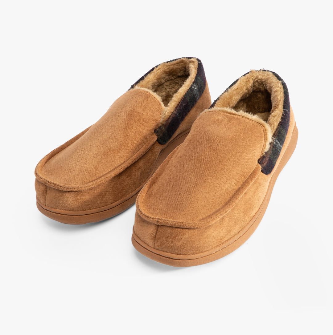 Jo & Joe ST ANDREWS Mens Slippers Cognac | House Of Slippers