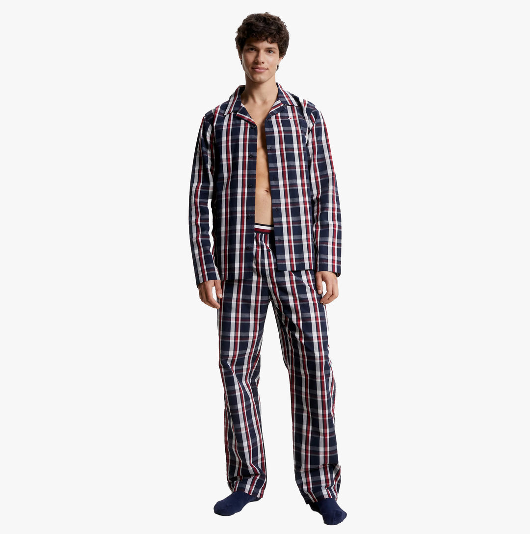 Tommy Hilfiger GLOBAL STRIPE Mens Long-Sleeve Pyjama Set Global Stp ...